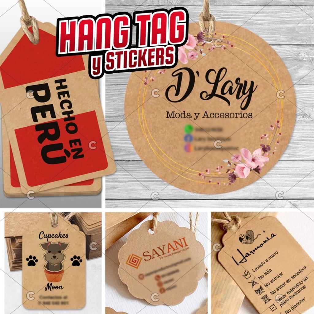 Hang Tags para productos Etiquetas colgantes de cartón Tags para ...