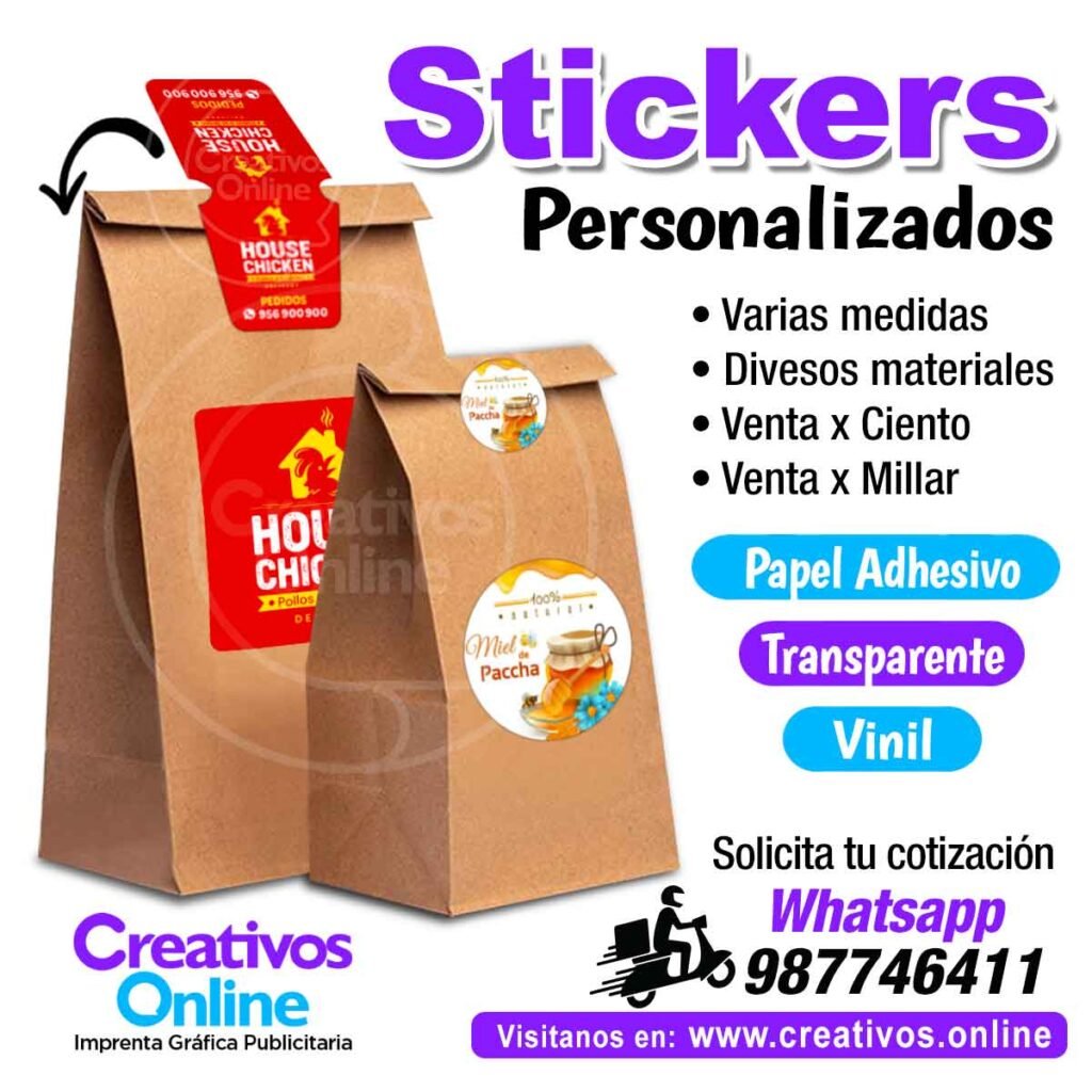 Stickers personalizados troquelados varias formas para empaques ...